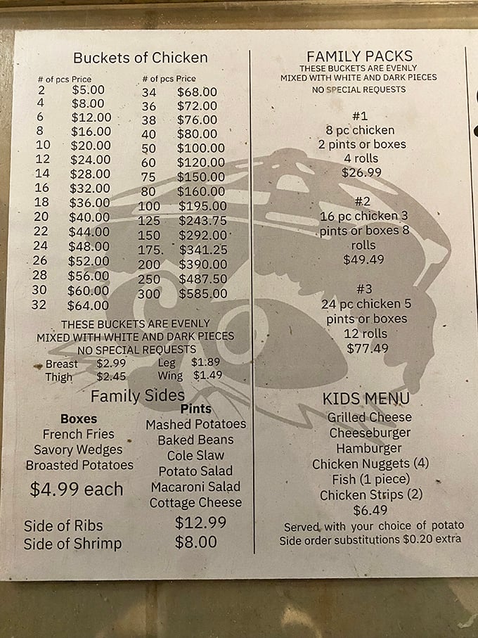 Decisions, decisions! Sneaky's menu is a treasure map of taste, guiding you through a sea of crispy delights and savory sides.