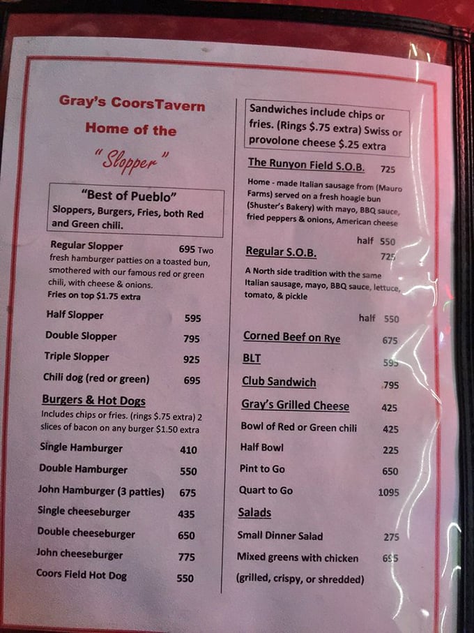 Behold, the menu of champions! Where "Sloppers" reign supreme and indecision is the only crime. Choose wisely, brave diner!
