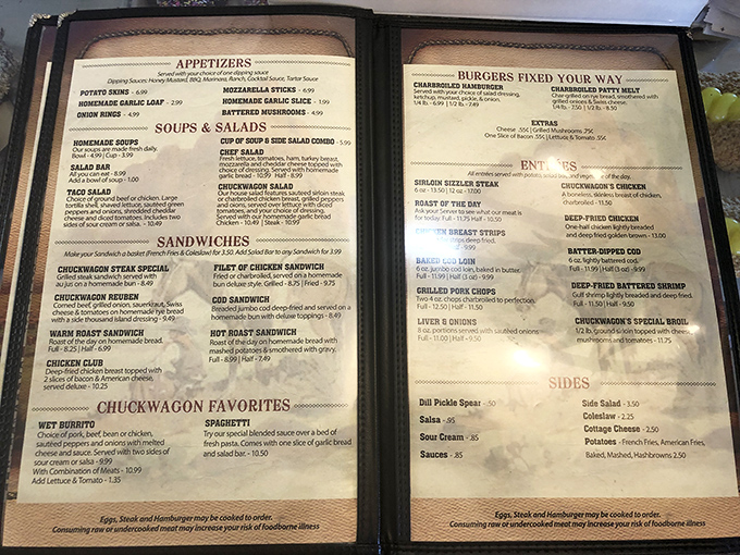 Decisions, decisions! This menu is like a roadmap to deliciousness. Pro tip: close your eyes and point &ndash; you can't go wrong here!