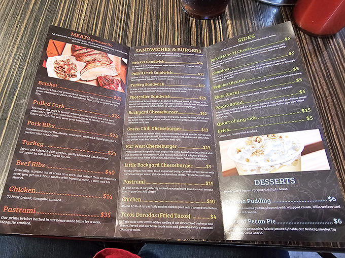 A menu that reads like a carnivore's love letter. Choosing just one item might be the hardest decision you'll make all day &ndash; good luck!