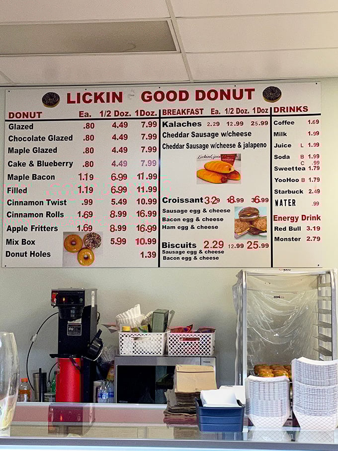 Behold, the menu of dreams! From glazed perfection to maple bacon bliss, this board is a roadmap to happiness.