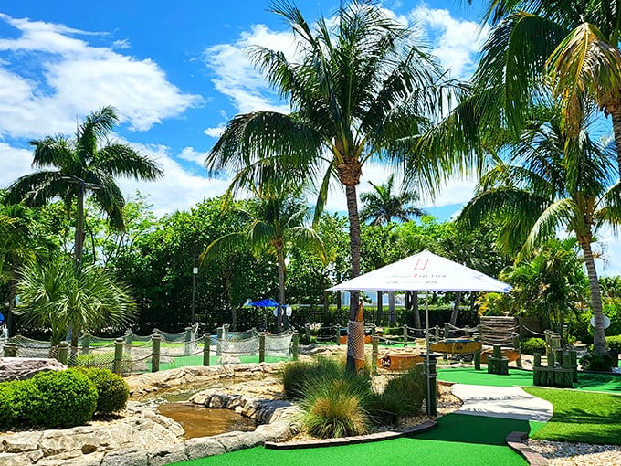 Palm trees, putting greens, and pure joy. It's like someone sprinkled pixie dust on a Florida postcard.