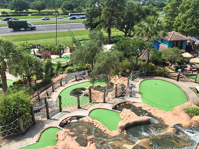 Fore! Or should I say, "Arrr!"? These greens are more challenging than navigating the Bermuda Triangle in a rubber ducky.