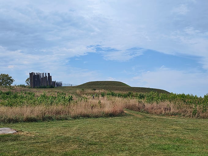 Mother Nature's stairmaster! This grassy mound isn't just eye candy &ndash; it's a testament to ancient ingenuity and probably the world's first CrossFit gym.