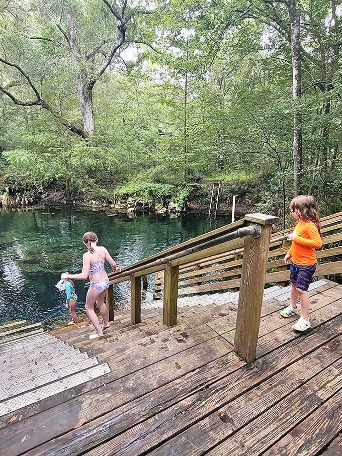Stairway to heaven? Nope, just the path to Florida's best-kept secret. Dive into nature's own infinity pool!