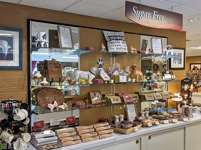 Who says you can't have your cake and eat it too? Esther Price's sugar-free section proves that sweet indulgence knows no bounds.