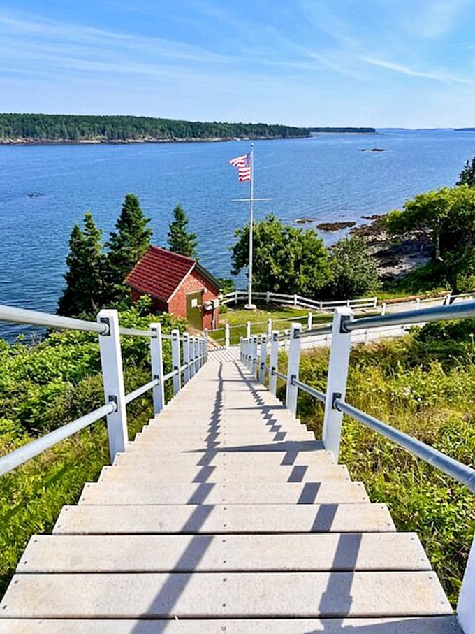 Stairway to heaven? Nope, just the path to breathtaking ocean views. Each step is a countdown to "wow!"