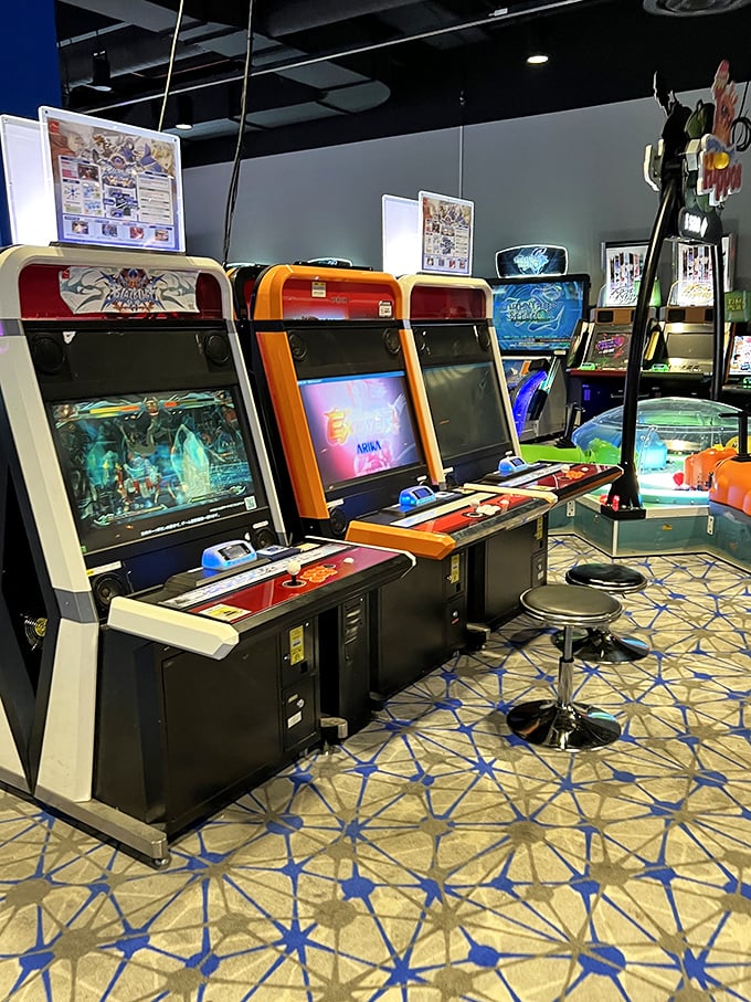 "Pixels and joysticks and buttons, oh my! This arcade lineup is like a time machine with a modern twist."