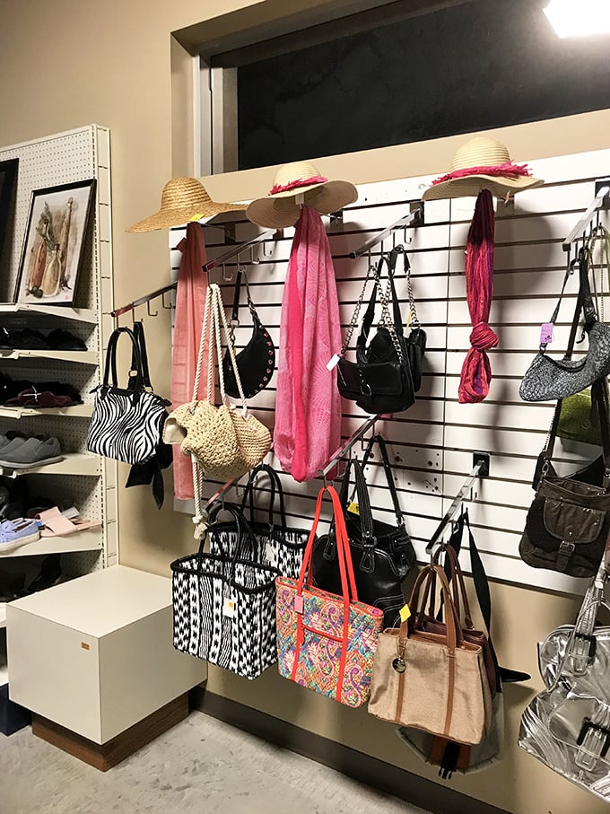 Bag lady chic meets fashion forward! These purses and hats are ready for their second act on the arms of savvy shoppers.