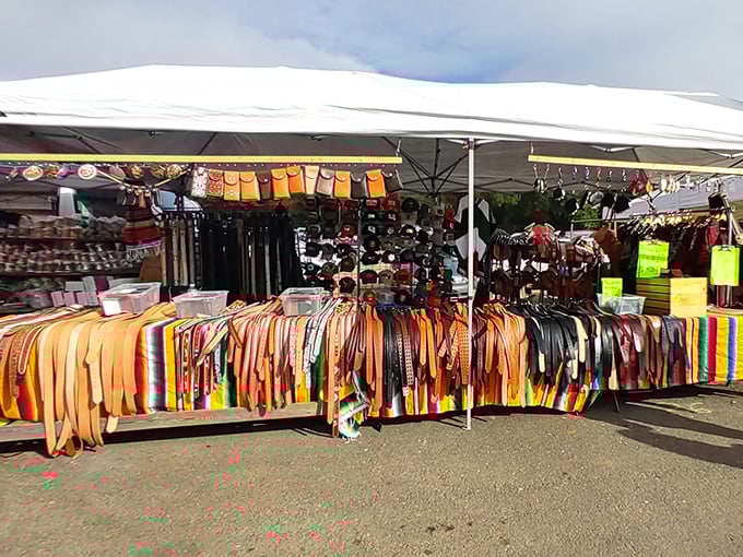 Belt up, buttercup! This leather rainbow's got enough options to keep your pants up for the next century.