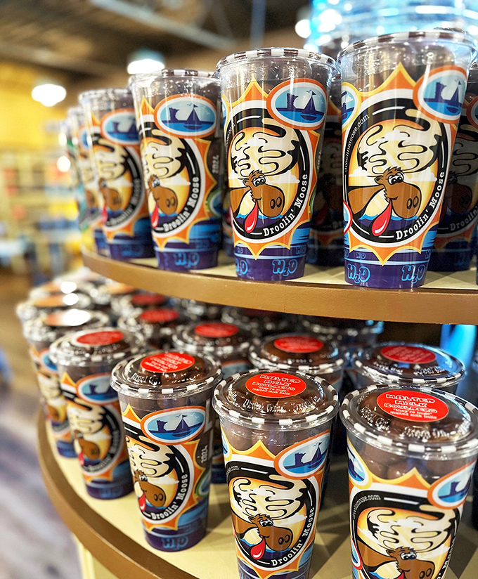 Behold the wall of temptation! These colorful tubes are filled with more joy than a kid on Christmas morning.