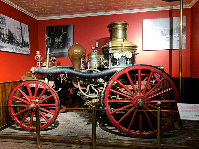 Holy smokes! This fire engine is so red-hot, it might just put out fires with its sheer coolness.