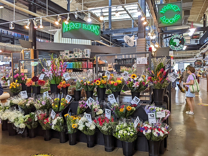 Blooming marvelous! Market Blooms' floral display is a feast for the eyes that'll make you want to stop and smell the roses... and daisies... and sunflowers...