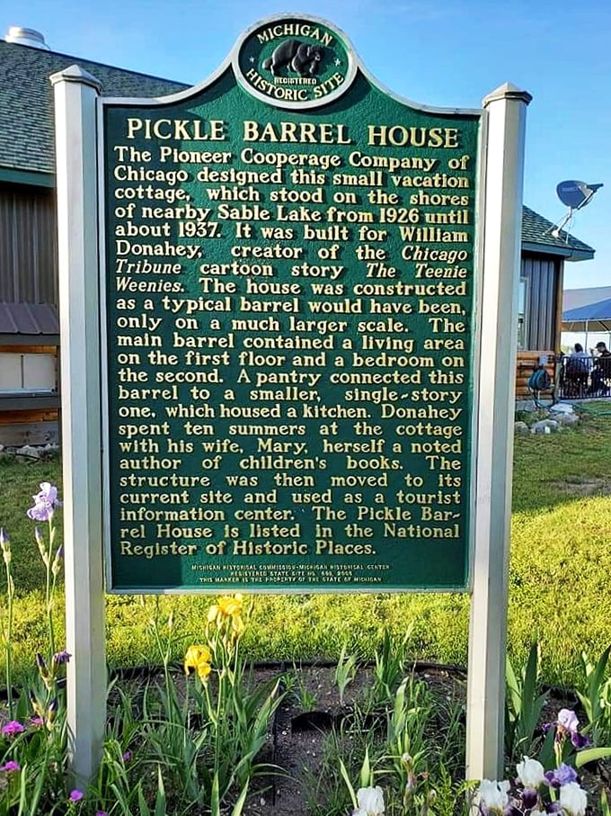 History in a nutshell... or should we say, in a pickle jar? This marker spills the beans on the Pickle Barrel House's fascinating origins.