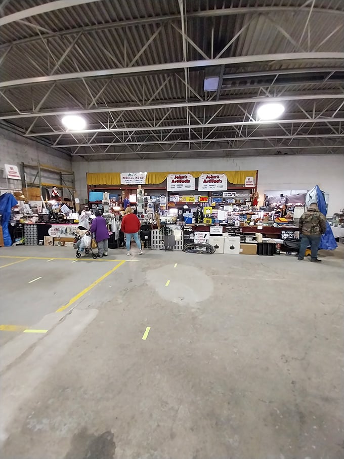 Step into a world where "organized chaos" takes on new meaning. This indoor section is a labyrinth of potential finds.