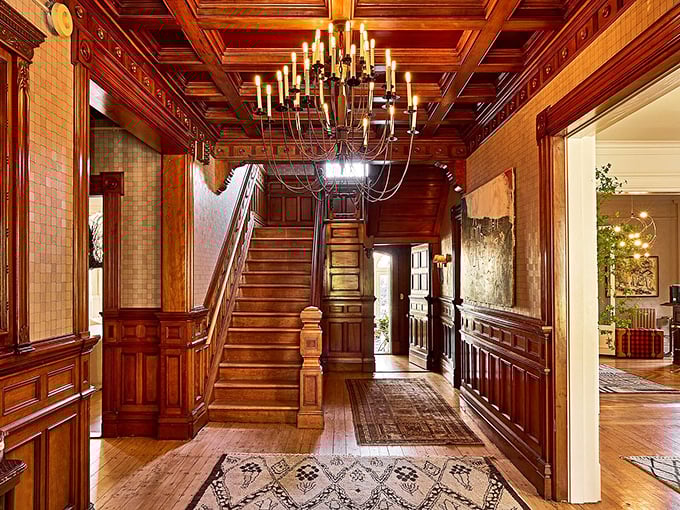 Stairway to heaven? More like stairway to culinary bliss. This grand entrance sets the stage for a night of gastronomic adventure.