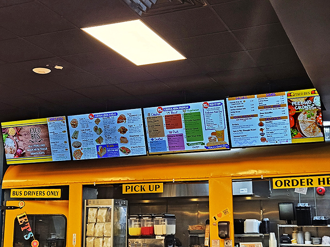 Decisions, decisions! This menu board is like a treasure map for your taste buds. X marks the spot for deliciousness!