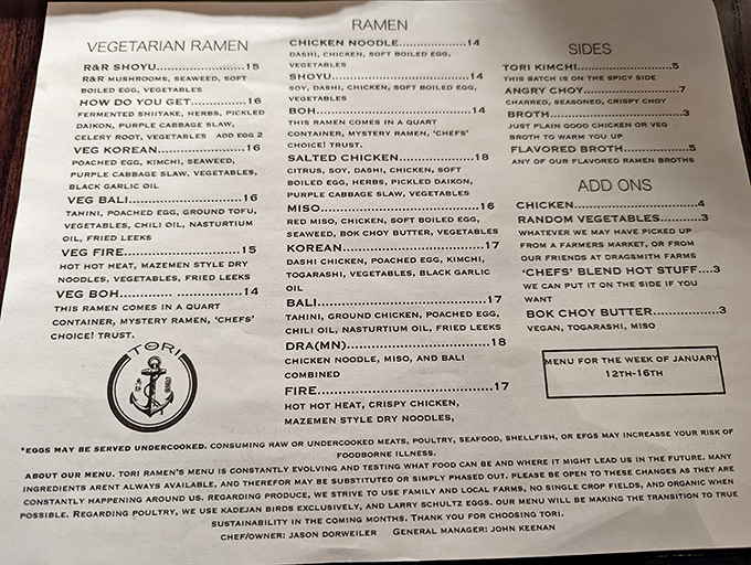 A menu that reads like a love letter to noodles. Choosing just one dish? That's the real challenge here, folks.