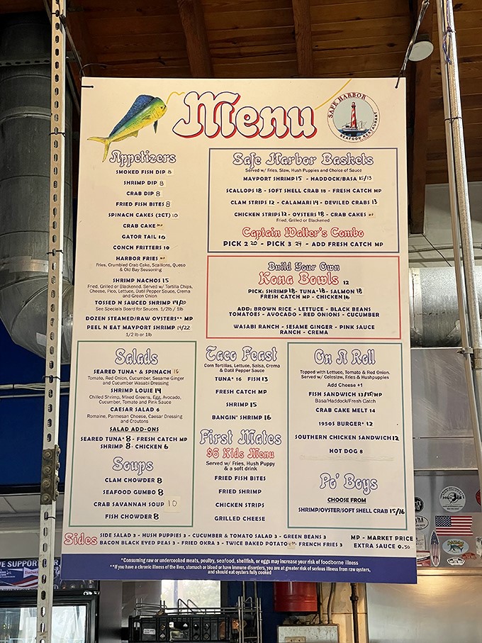 This menu is a treasure map of oceanic delights. X marks the spot for flavor gold!