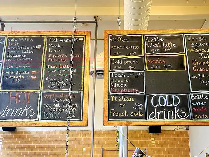 Decisions, decisions! This menu board is like a choose-your-own-adventure book, but every ending is delicious.