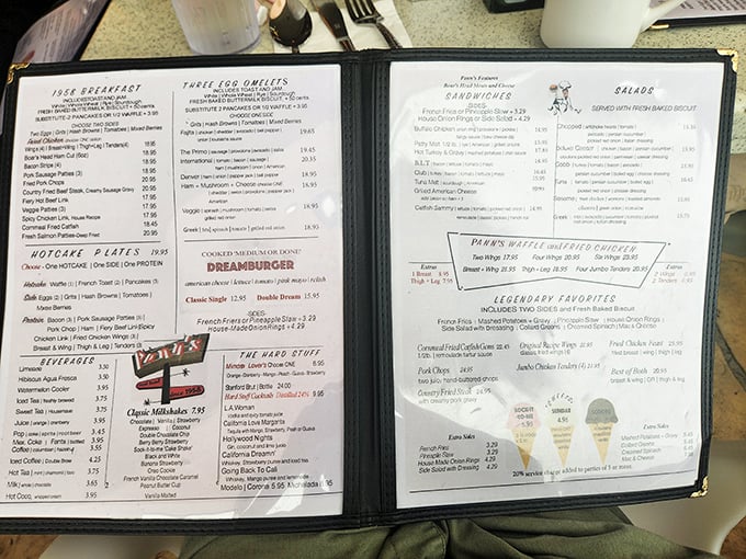Decisions, decisions! Pann's menu is a treasure trove of comfort food classics. Pro tip: Bring a friend and order one of everything. Your taste buds will thank you, even if your waistline won't.