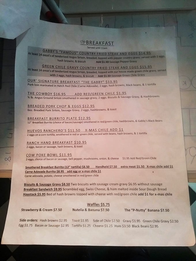 This menu is like a roadmap to breakfast nirvana. Warning: May cause spontaneous drooling and inability to make decisions.