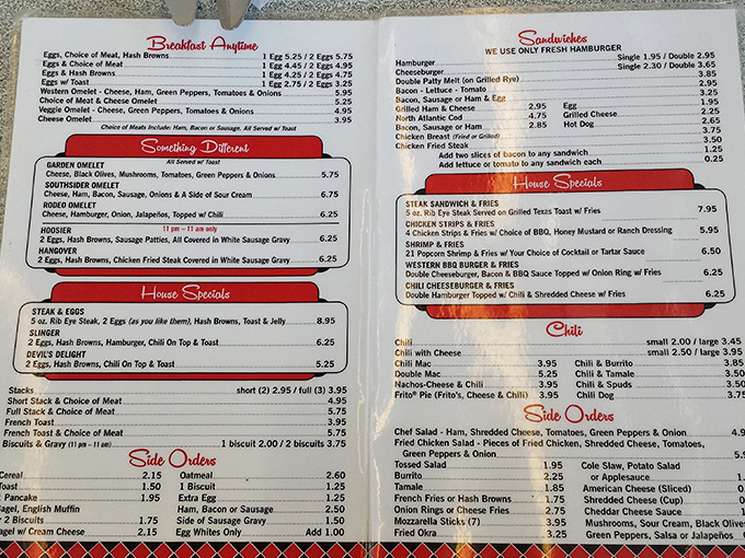 Decisions, decisions! This menu is like a greatest hits album of diner classics. Warning: May cause spontaneous mouth-watering.