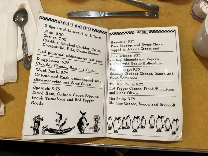 This menu's not just a list, it's a treasure map. X marks the spot for your next favorite breakfast adventure!