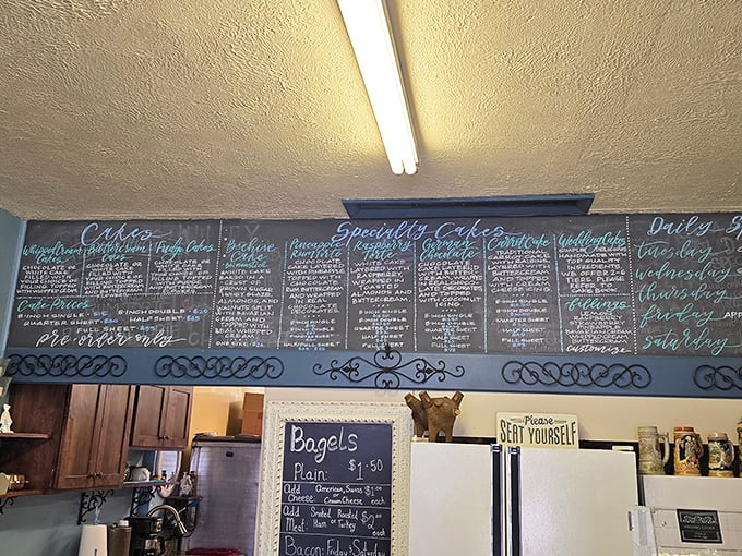 Decisions, decisions! This chalkboard menu is like a Choose Your Own Adventure book, but every ending is deliciously sweet. Warning: May cause spontaneous drooling.