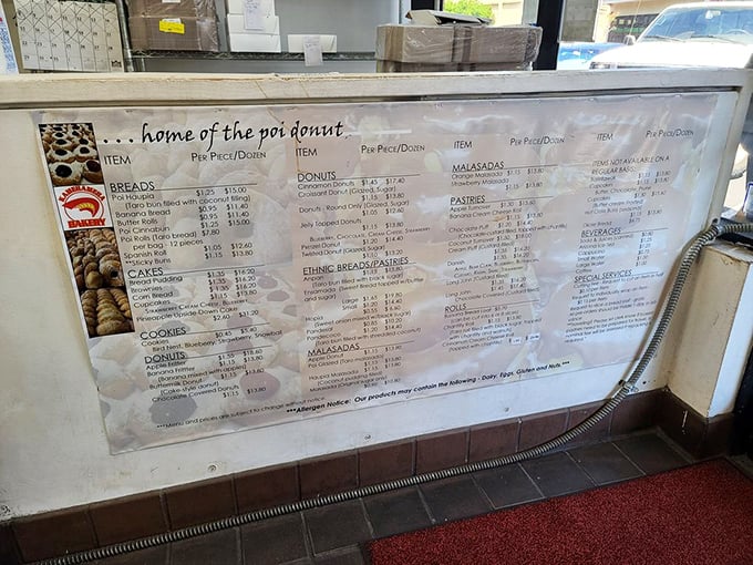 Behold, the roadmap to happiness! This menu is like a treasure map, with X marking the spot for every delicious treat your heart desires.