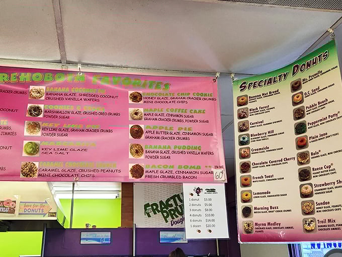 Choices, choices! This menu is a sweet tooth's fantasy league draft board.