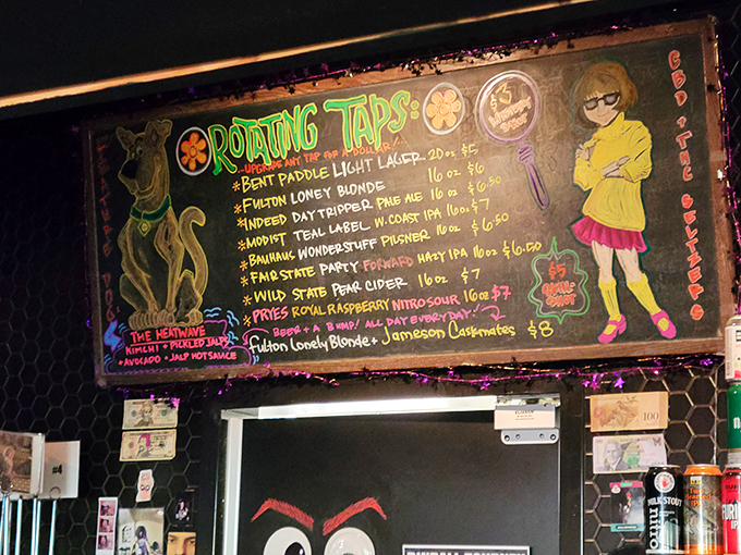 The rotating taps menu is a work of art itself. Who knew beer selection could be as thrilling as a game of pinball?