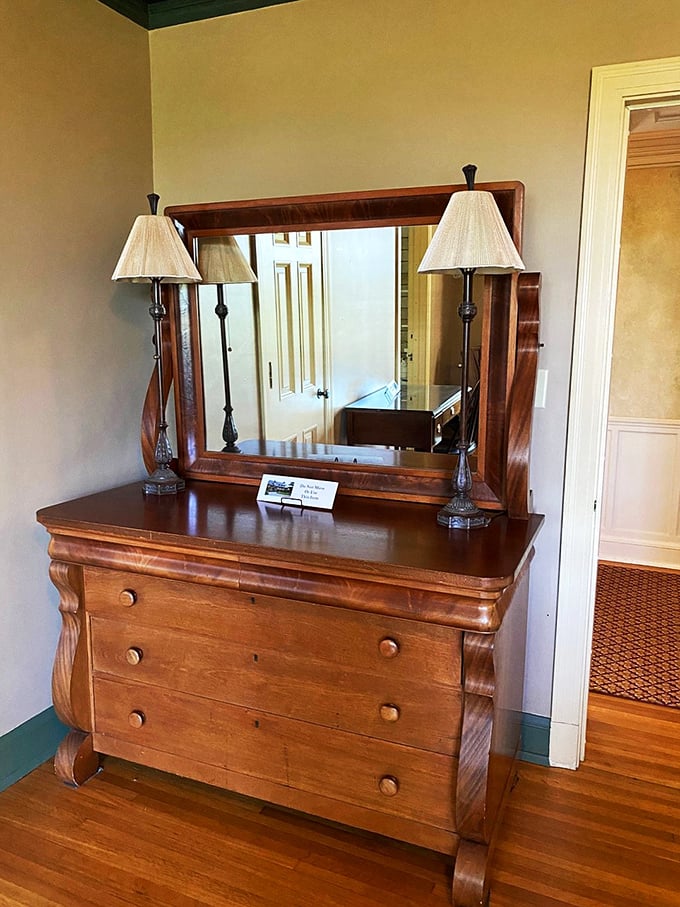 Mirror, mirror on the wall, who's the fanciest dresser of them all? This antique beauty has seen some stories!