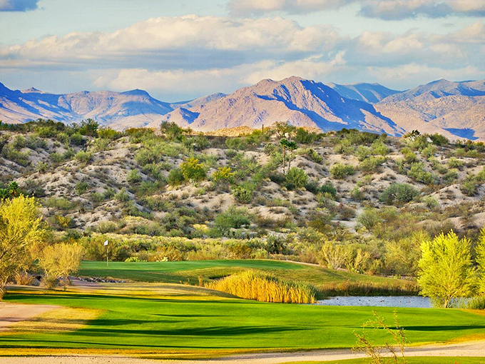 Who needs a green screen when you've got nature's own backdrop? Wickenburg's golf courses offer a surreal experience, with lush fairways framed by rugged desert mountains.