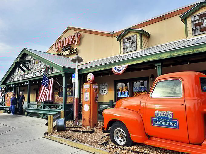Cody's Roadhouse: Where the steaks are as big as your appetite and the decor is pure Americana. It's like Guy Fieri's dream diner, but with better food.
