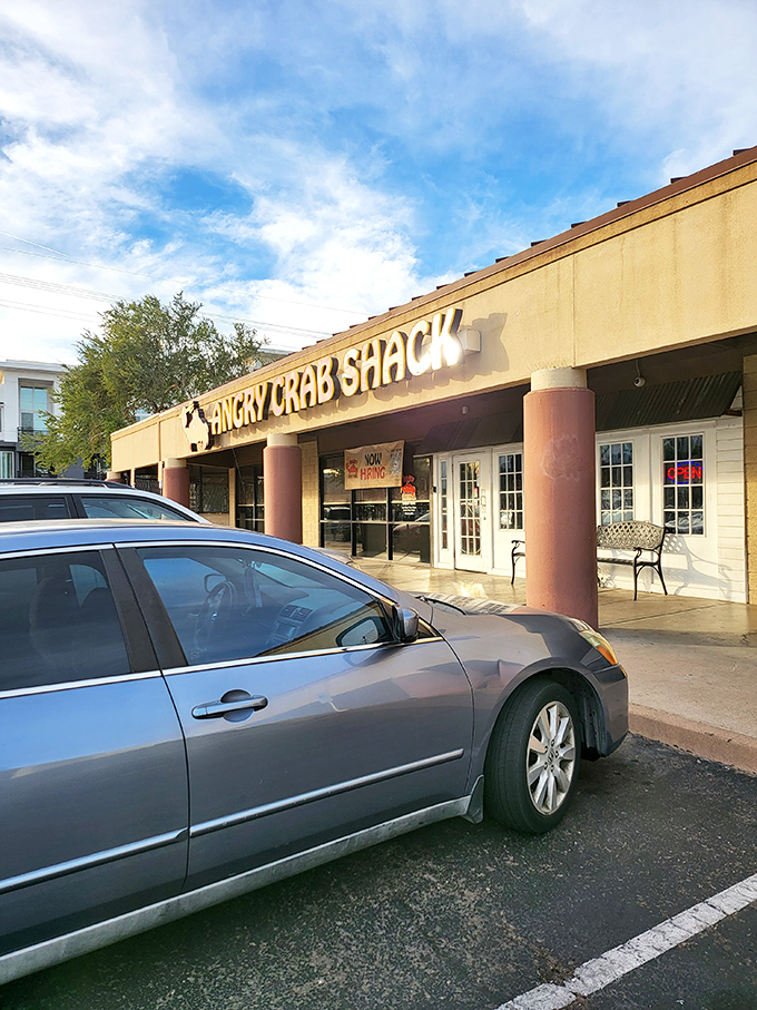 Angry Crab Shack: Where seafood meets attitude! It's like your favorite punk rock concert, but with more butter and fewer mosh pits.