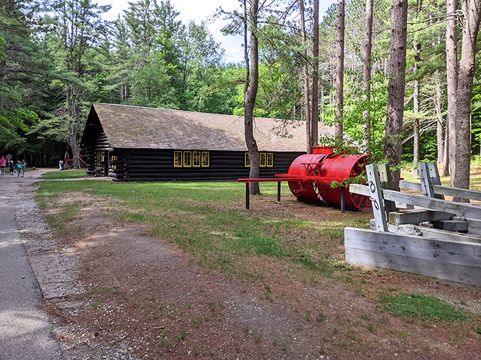 Flannel-clad knights of the forest! Hartwick Pines Logging Museum brings Michigan's rugged past to life, no chainmail required.