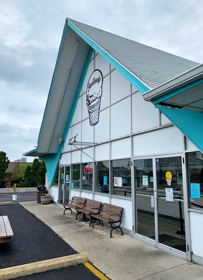 Jarling's: Where architecture and ice cream collide! This cone-shaped wonder is what happens when Willy Wonka designs dairy bars.