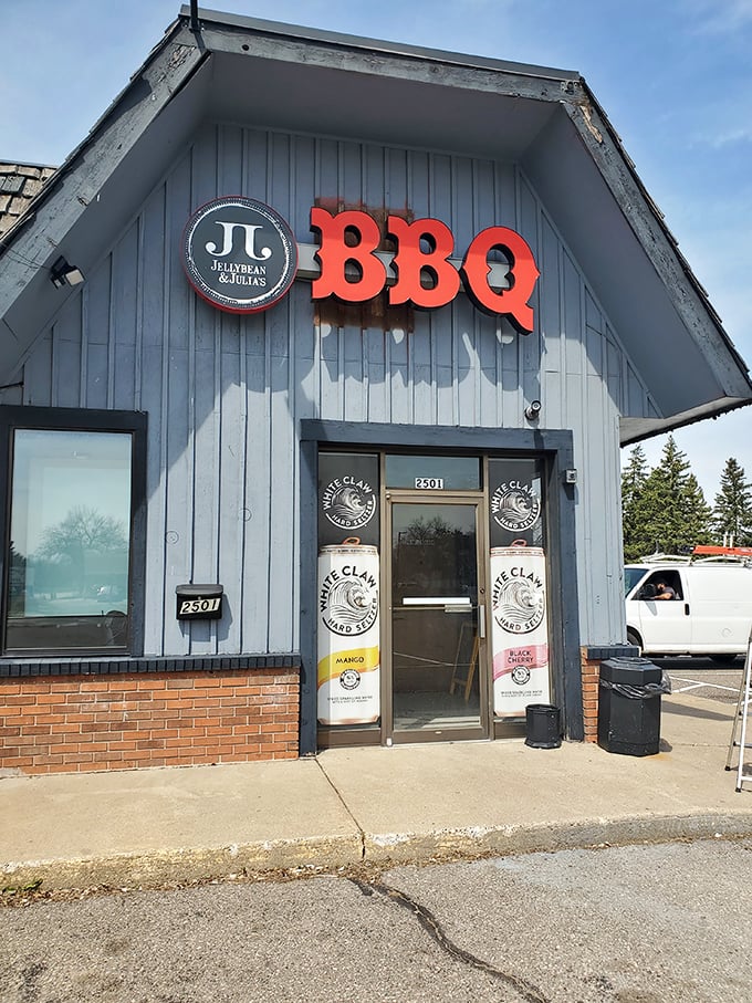 Jellybean & Julia's: Where barn meets barbecue in a delicious twist of fate. This weathered wonder houses smoky treasures that'll make your taste buds dance.