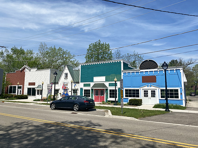 Long Grove's colorful storefronts are like a bag of Skittles come to life &ndash; taste the rainbow of charming shops!