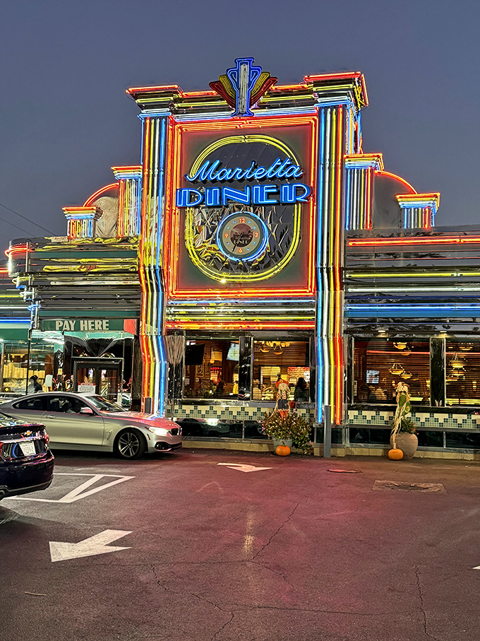 Marietta Diner: A kaleidoscope of neon and flavor! This 24/7 wonderland is like Vegas had a delicious Greek cousin.