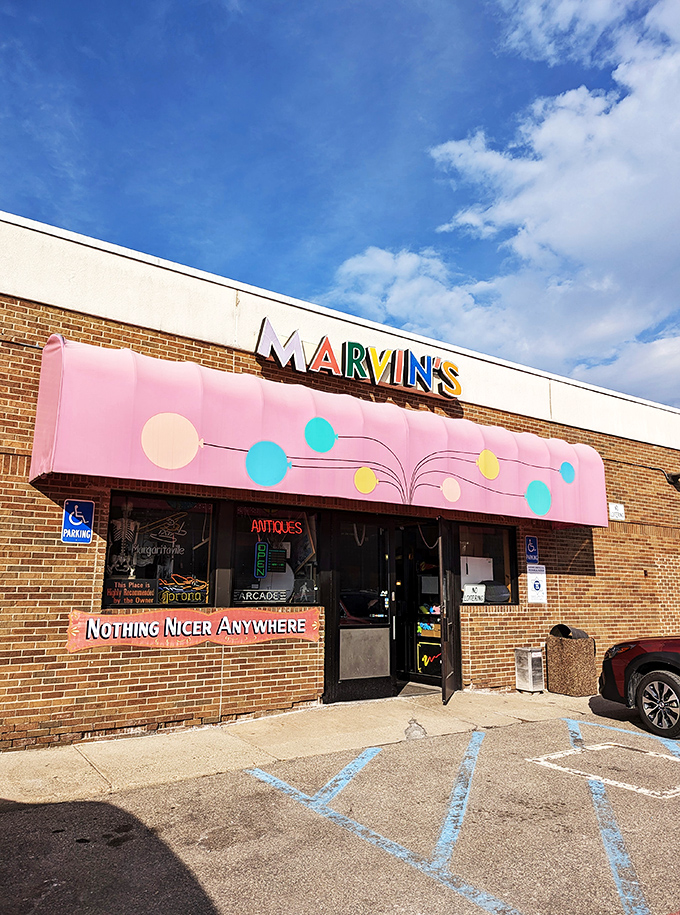 Marvin's Marvelous Mechanical Museum: A whimsical wonderland where retro meets bizarre. This pink-awninged palace promises adventures curiouser than Alice's!