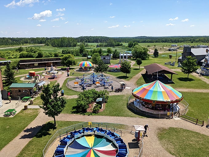 "Welcome to Paul Bunyan's playground! Where the rides are taller than tall tales and the fun is as big as the man himself."