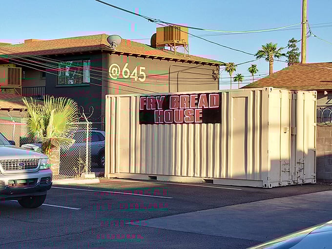 The Fry Bread House: Proof that greatness comes in unassuming packages. This converted container is like a treasure chest filled with golden, crispy goodness.