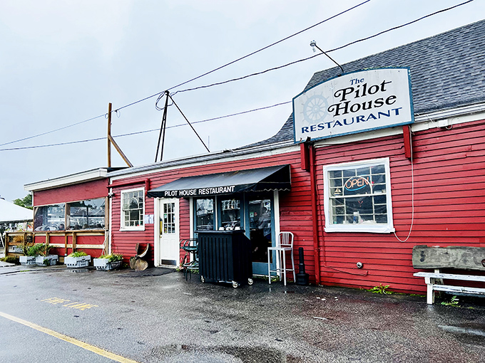 The Pilot House: Where "red" means both the building and your fingers after a lobster feast.