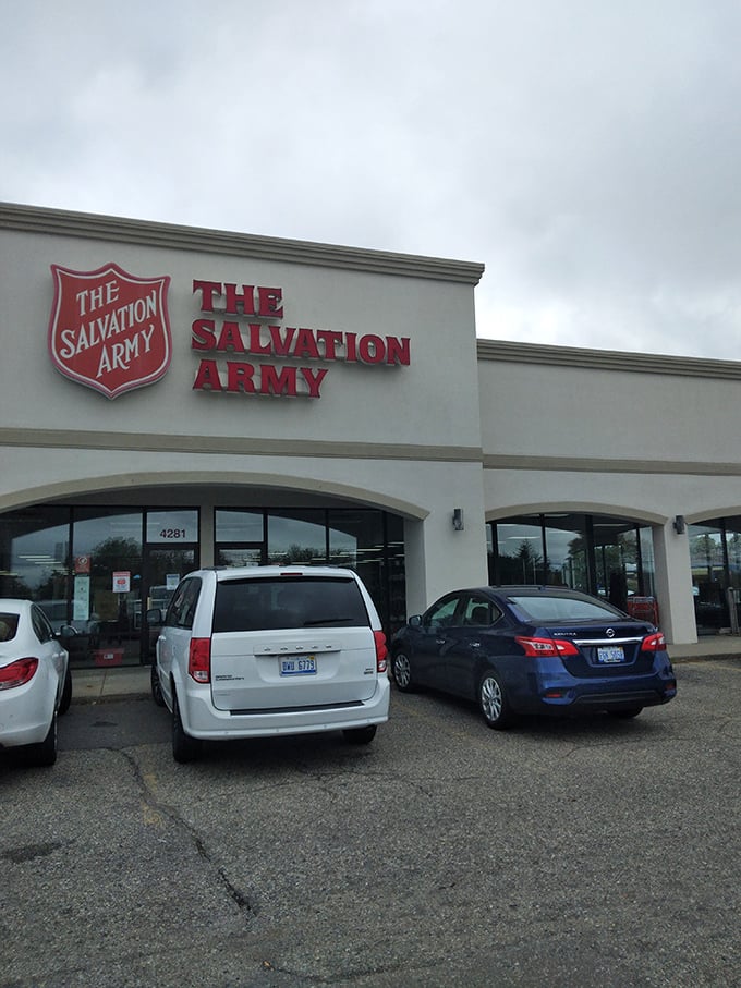 The Salvation Army: Where your neighbor's castoffs become your living room's conversation starters. Thrift with a purpose!