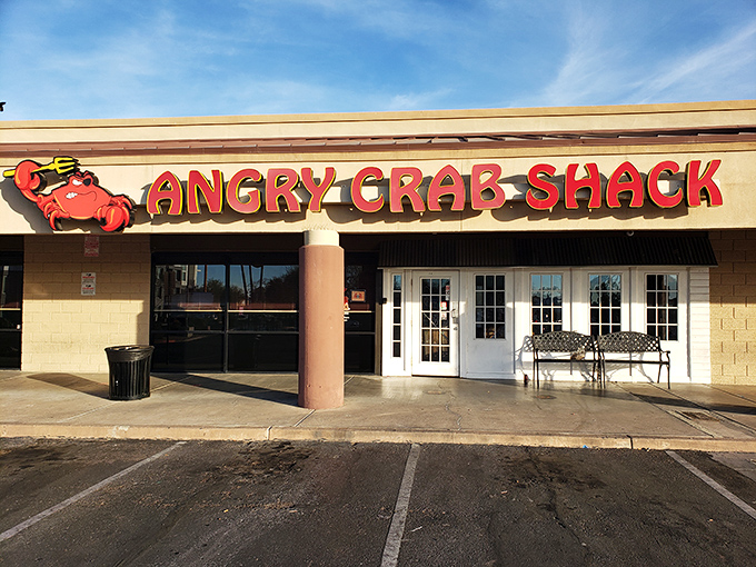 Caution: Entering a no-judgment zone! At Angry Crab Shack, messy hands are a badge of honor. It's the seafood equivalent of finger-painting for grown-ups.
