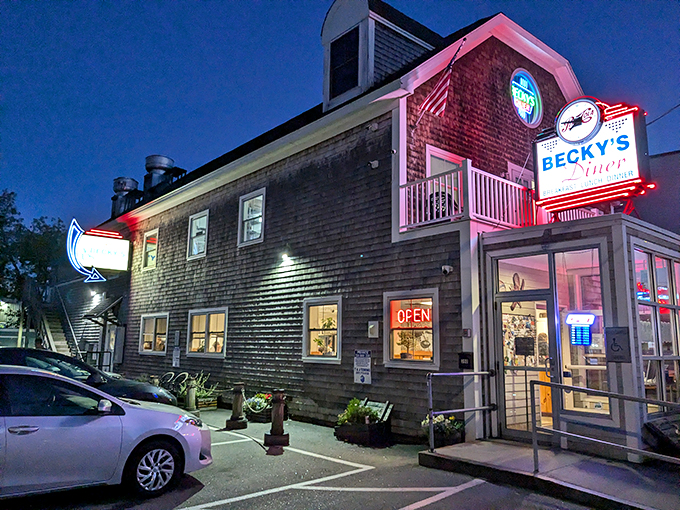 Night owl or early bird? Becky's Diner doesn't judge. It just serves up hearty portions and salty humor 24/7.