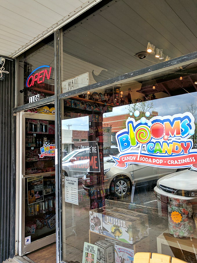 Step into a Technicolor dream! Blooms' vibrant storefront is like a portal to a world where calories don't count and joy comes in candy form.