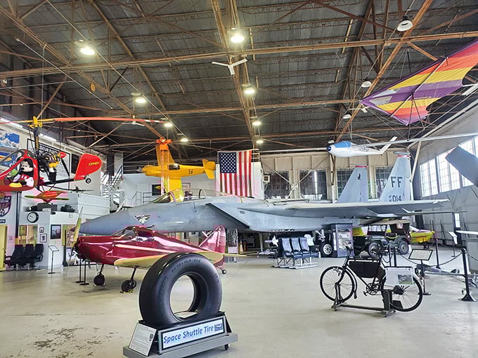 From crop dusters to fighter jets, this eclectic collection is like a high school reunion for planes. No awkward small talk required!